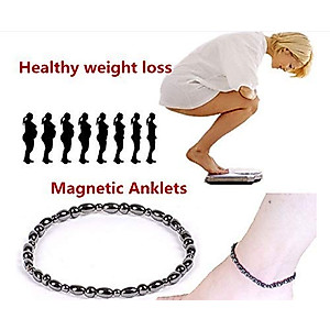 2 Pack Magnetic Therapy Anklets +2 Bracelets for Woman