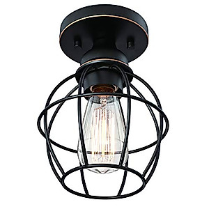 WISBEAM Semi Flush Mount Ceiling Light Fixture, E26 Medium Base MAX 60W, Metal Housing, ETL Rated, Bulbs NOT Included, 2-Pack