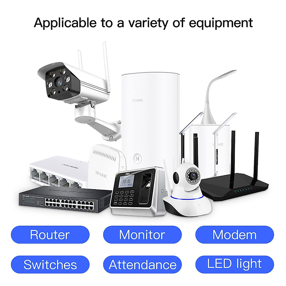 Mini UPS Battery Backup with 4 DC Output Interface, DC 12V/2A 9000mAh Home Router UPS, Rechargeable Battery Backup for LED Light Strip, CCTV Camera, Router, UPS Battery Backup & Surge Protaector