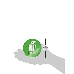 iTouchless Recycle, Trash & Compost Premium Vinyl Stickers for Trash Can/Recycle Bin/Compost Bin; 4" Round Waterproof, Reusable (Set of 3); Indoor/Outdoor (4"x4")