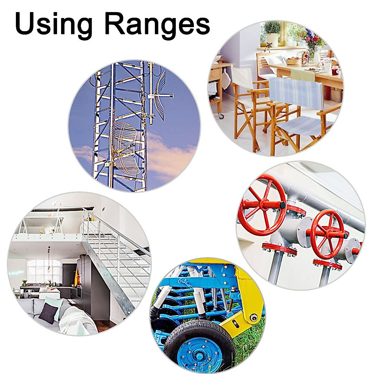 Ohamtes 4 Pcs, SUS304 M8 x 150mm Hex Head Bolts Screws, Strength Grade A2-70 (Grade 5.8), Fully Threaded Plain Finish