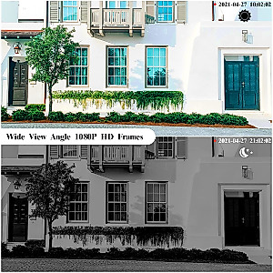 《 Two-Way Audio & Truly Wireles》 Outdoor Solar Powered Rechargeable Battery Camera, Surveillance WiFi Camera with Solar Panel, Security Home IP Camera, PIR Motion Detection, Waterproof, Night Vision