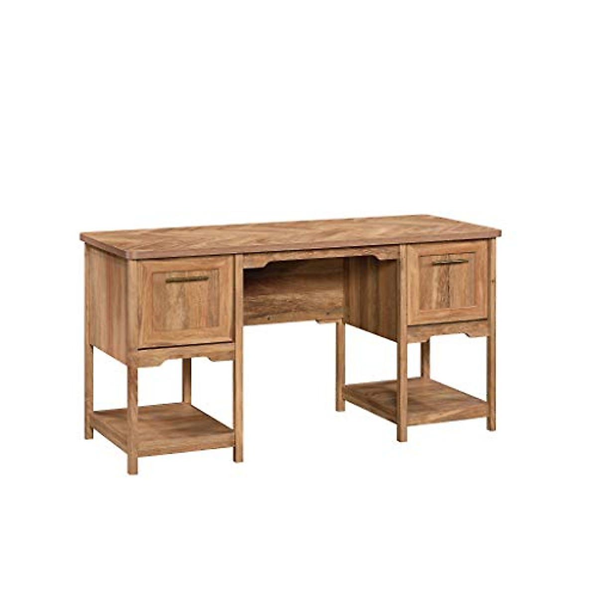 Sauder Coral Cape Desk, L: 58.62" x W: 23.47" x H: 30.0", Sindoori Mango Finish