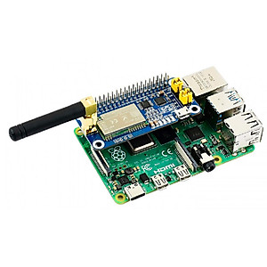 waveshare SX1262 LoRa HAT for Raspberry Pi 915MHz Frequency Band Data Transmission up to 5km Support Auto Repeating to Transmit Longer Wake on Radio Wireless Config Carrier Sensing Communication Key