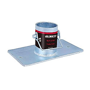 6" Trailer Swirl Jack Caster Wheel 1200lbs Capacity with Pin with Trailer Jack Foot Plate 2000LBS