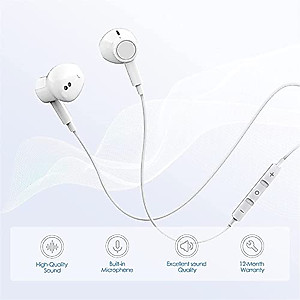 2 Pack-USB C Headphones Earbuds, Type C Earbuds Wired Earphones with Microphone & Remote Control Noise Cancelling in-Ear Headset for iPad Pro, Galaxy S23/S22/S21/S20/Ultra Note 10/20, Pixel 7/6/6a/5/4