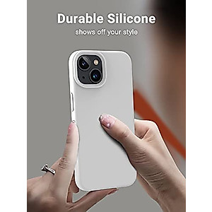 OTOFLY Designed for iPhone 13 Case, Silicone Shockproof Slim Thin Phone Case for iPhone 13 6.1 inch (White)