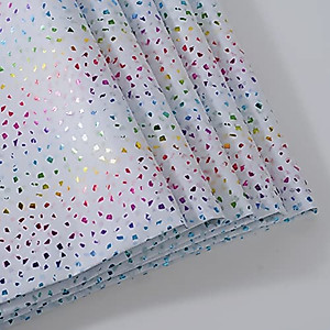 25 Sheets Rainbow Glitter Tissue Paper, 20"*28" Rainbow Sparkle on White Wrapping Paper, Confetti Tissue Paper for Birthdays, Baby Showers, Unicorn Party, Weddings, Christmas Gift Wrapping