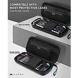 Mumba Carrying Case for Nintendo Switch OLED & Nintendo Switch, [Plus Version] Portable Protective Travel Carry handbag Pouch for Blade/Battle Case [Large Capacity] (Black)
