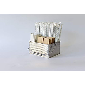 TableCraft 10040 S/S Lattice 4-Compartment Flatware Caddy