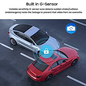 Hikity Dash Cam Front and Rear, 1080P Full HD Dashcam for Cars 3 Inch IPS Screen 170° Wide Angle Dashboard Camera, Super Night Vision, G-Sensor, Loop Recording, 24 Hours Parking Monitor