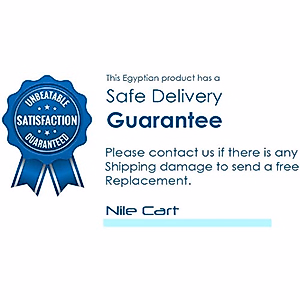 NileCart Egyptian Perfume Bottles Wholesale Set Of 6 Size 2” (5 cm) mouth-blown with handmade golden Egyptian decoration for Perfumes & Essential Oils