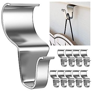 10Pcs Vinyl Siding Hooks,Siding Hooks for Hanging Outdoor,Hooks for Vinyl Siding to Hang Things,Vinyl Siding Clips for Hanging,No-Hole Needed Siding Hooks for Hanging Outdoor Home Decor(Silver)