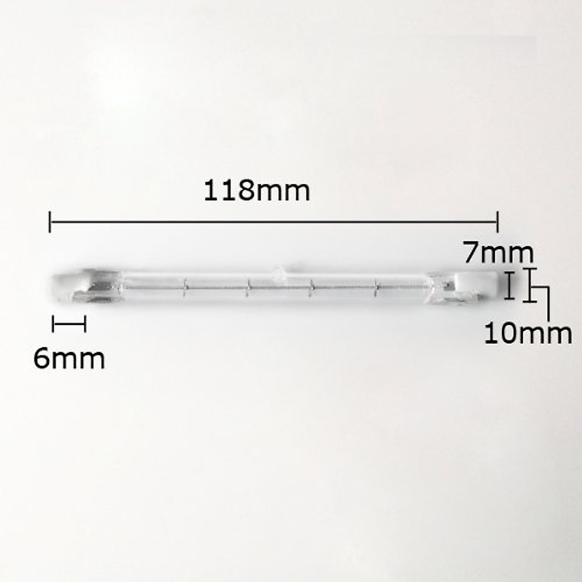 CTKcom 300 Watt 4.6 Inch T3 Halogen Bulbs (5 Pack) - J Type 118mm R7S Double Ended Halogen Bulbs Filament Flood Lights Quartz Tube Lamps 120V