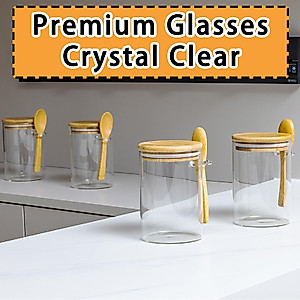 MHDCLY Overnight Oats Containers with Lids,16oz Overnight Oats Jars 4 Pack, Oatmeal Cups,Meal Prep Containers,Glass Meal Prep Containers with Lids,China Pudding Jars