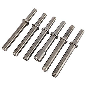 YaeCCC 7 Pcs Heavy Duty Smoothing Pneumatic Air Rivet Hammer Tools Steel Air Hammer Chisel Pneumatic Hammer for Hollow Solid Half-hollow Rivet
