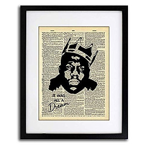 Notorious BIG - Notorious BIG Famous Quote Art - Authentic Upcycled Dictionary Art Print - Home or Office Decor (D330)