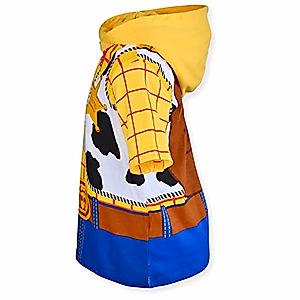 Disney Toy Story Boys Hooded Shirt Toy Story Costume Tee - Sheriff Woody (Yellow, 5T)