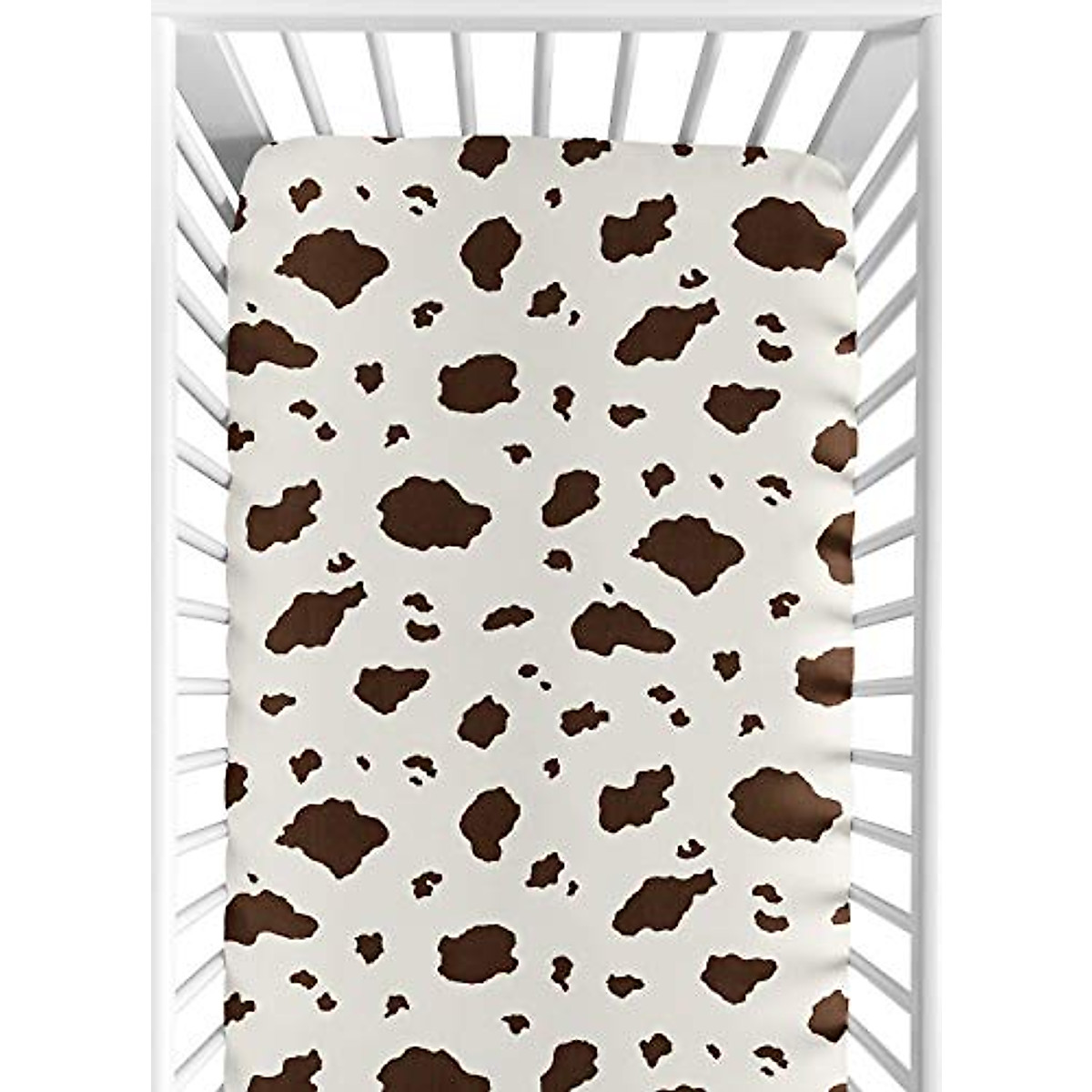 Wild West Cowboy Fitted Crib Sheet for Baby and Toddler Bedding Sets by Sweet Jojo Designs - Cow Print