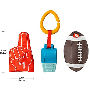 Fisher-Price Tiny Touchdowns Gift Set, 3 football-themed baby toys and teether for infants ages 3 months and up
