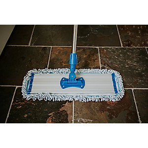Zflow 18" Microfiber Dust Mop Pads 2-Pack - Premium Commercial Grade Washable Pads (18", Blue)
