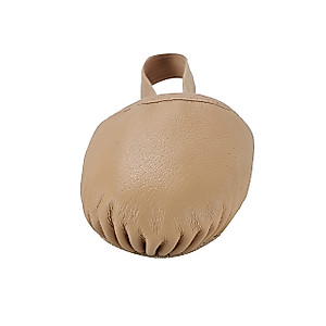 Linodes Leather Contemporary Pirouette Lyrical Half Sole Jazz Ballet Dance Shoe Turning Shoes for Women and Girls-Tan-S