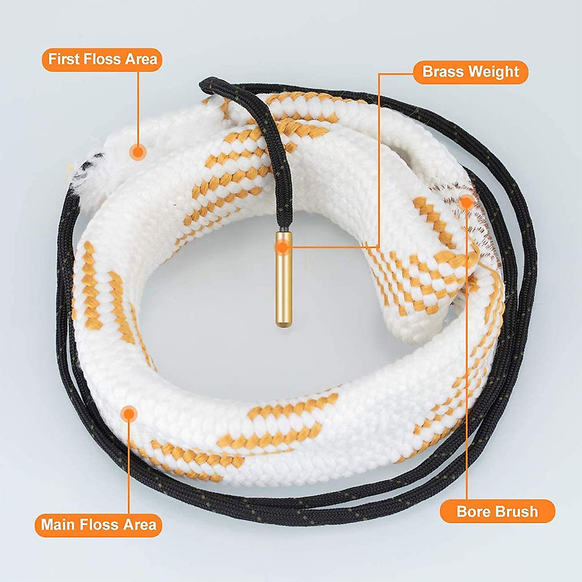 New Gun Bore Cleaner Gun Cleaning Kits 16 GA Gauge for Rifle, Pistol &amp; Shotgun Gun Snake Cleaning