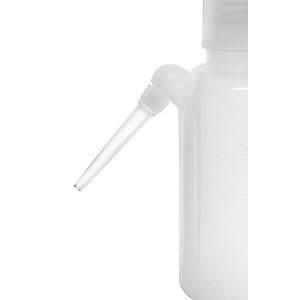 EISCO Wash Bottle, 125ml - Polyethylene - Translucent, Unbreakable - Screw Cap with Down Spout for Dispensing Liquid Labs