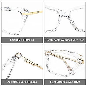 Zeelool Crystal Cat Eye Blue Light Blocking Glasses for Women Juliet VFP0270-04B Crystal