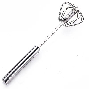 2 Stainless Steel Egg Beaters Household Mini Semi-Automatic Cream Beaters Stainless Steel Egg Beaters Eggs