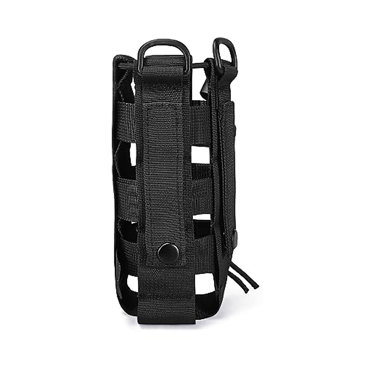 Tactical water bottle bag suitable for Molle system, adjustable outdoor sports water bottle holder, frees up backpack space, outdoor MOLLE water bottle holder 40 ounces (black)