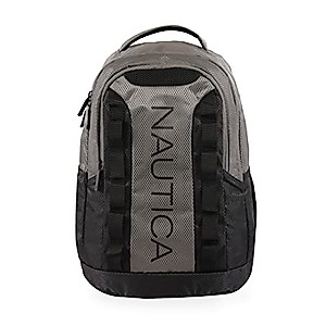 Nautica Armada Laptop Backpack, Grey/Black, One Size