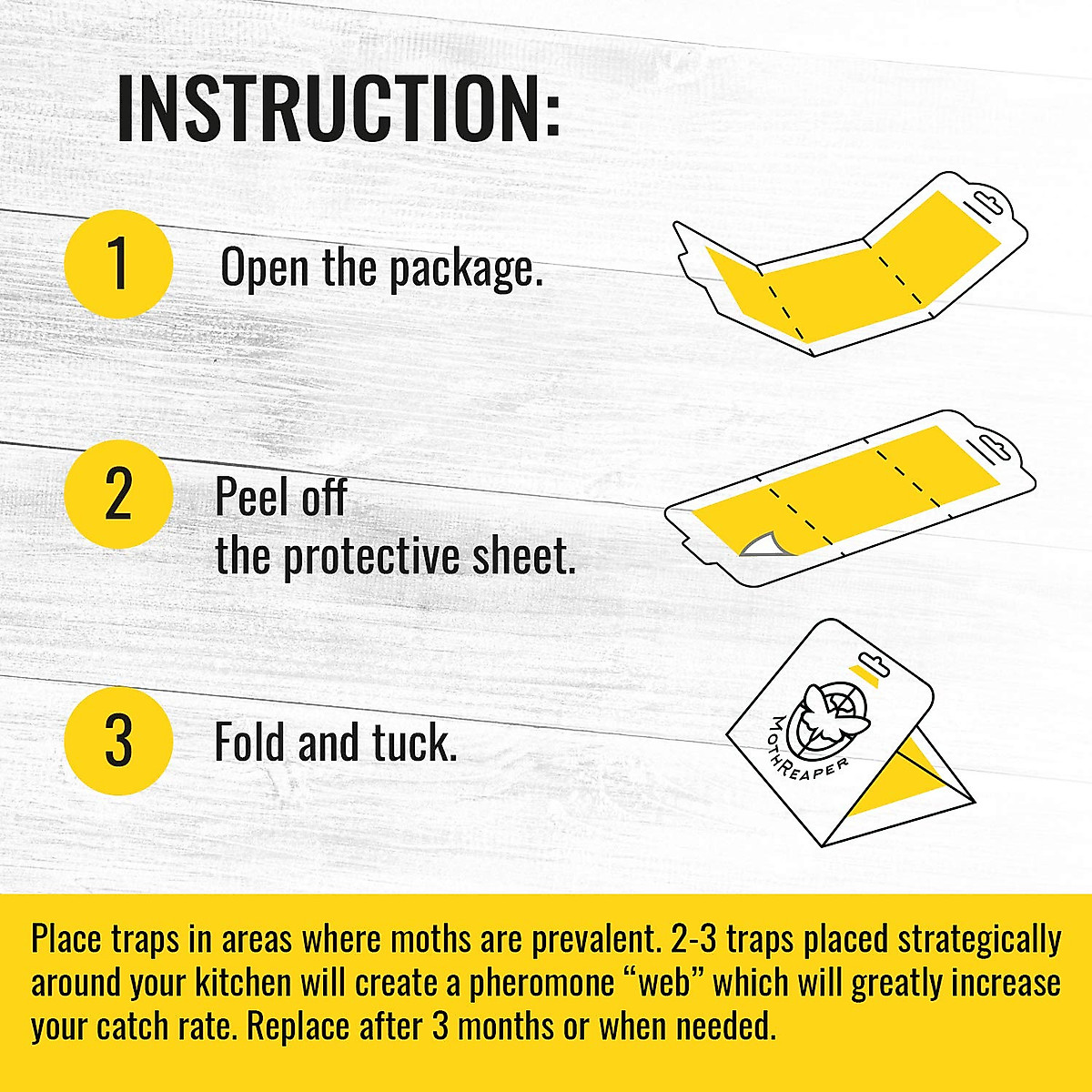 Pantry Moth Trap 10-Pack - Pantry Moth Glue Traps for House Pantry, Pantry MothTraps for Food and Cupboard Moths, Pantry Moth Traps with Pheromones Indian Meal Moth Pest Traps for Kitchen