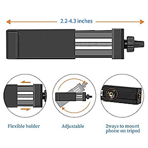 PIXEL Cell Tripod for iPhone Phone Tripod 80 inch Adjustable Phone Video Camera Video Recording Vlogging/Streaming/Photography Rotatable Live Video Stand Compatible with Most Mobile Phones