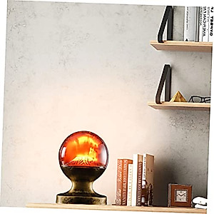 GANAZONO LED lamp Ornament Flickering Flame Lantern Cardboard Fireplace Electronic Flame Volcano Lantern Floating Candles Wand Remote Flame Effect LED lamp Wedding bar Light Plastic