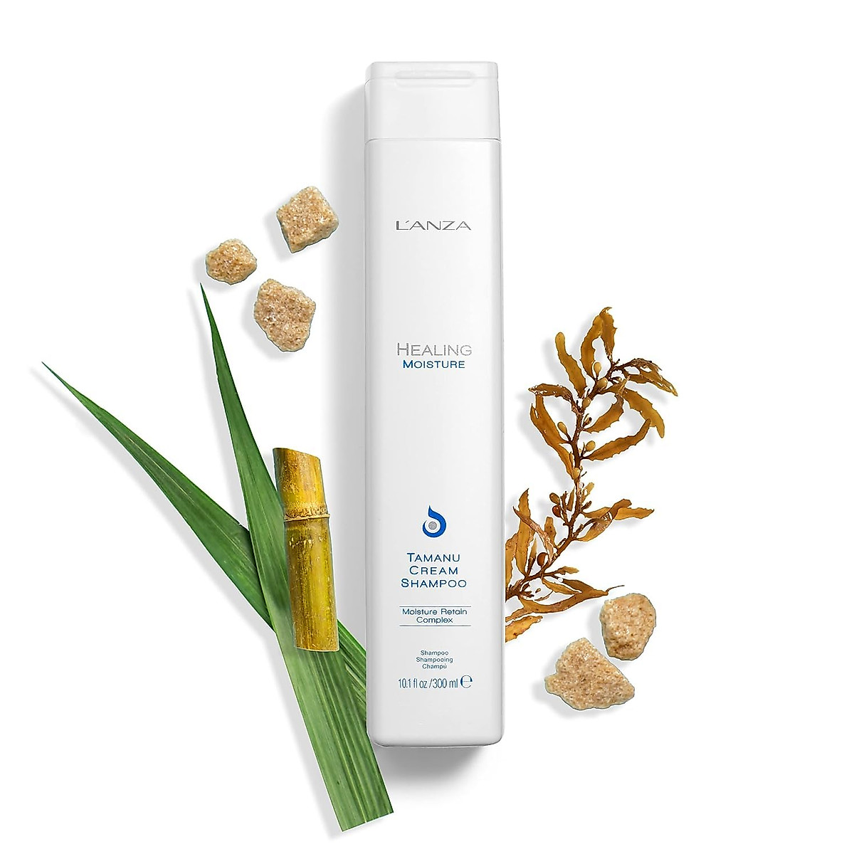 L'ANZA Healing Moisture Tamanu Cream Shampoo, Cleans, Moisturises and Refreshes Dry and Coarse Hair, Rich with Tahitian Tamanu Nut Oil, Sulfate-free, Paraben-free, Gluten-free Formula, Kids