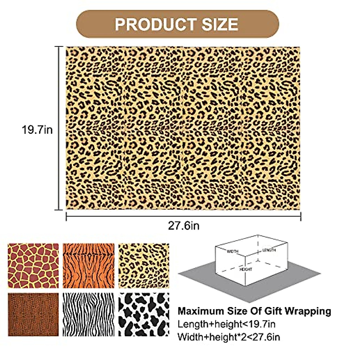 BEISHIDA 6 Styles Wrapping Paper Set-Straw ropes&Stickers&Double-Sided Tape& Bow-Gift Wrap Paper for Christmas, Birthdays, Party, DIY Decorations 6 Sheets Folded 20x28 Inches