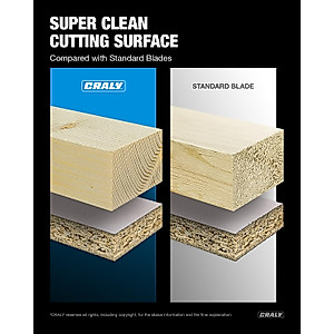 CRALY 5-1/2 Inch 24&36 Teeth Wood Cutting Framing/Fine Finish Circular Saw Blade, 5/8 Inch Arbor, Carbide Tipped, Thin Kerf, Black Ice Coating, for Plywood, MDF, OSB, Laminated, 2-Pack(C052436-2)