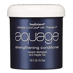 Aquage SeaExtend Strengthening Conditioner, Maintains Color Vibrancy and Thermal Styling Damage, UVA/UVB Sunscreen Helps Prevent Fading, 16 oz.