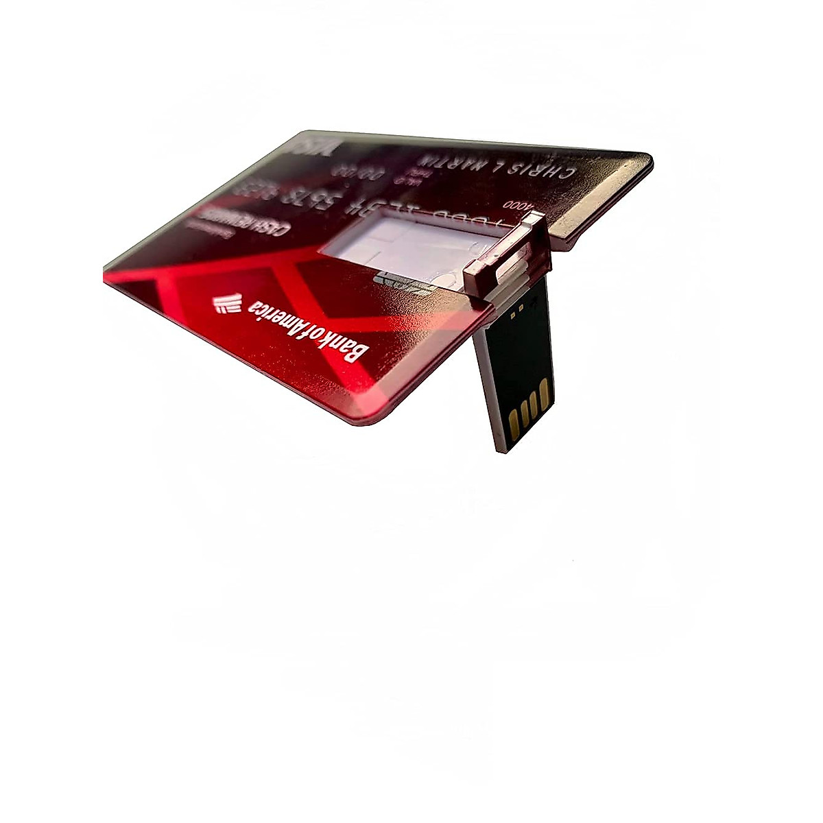 USB Flash Drive 64GB Thumb Drive High Speed USB Drive USB 2.0 Memory Stick Credit Card Design Waterproof