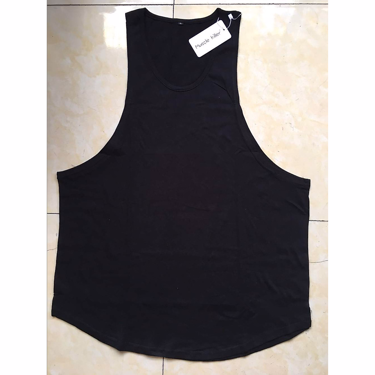 Muscle Killer 3-Pack Men's Muscle Gym Workout Stringer Tank Tops Bodybuilding Fitness T-Shirts (Small, Black+Gray+White)