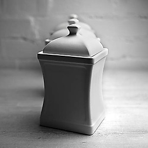 City to Cottage Handmade Teal Blue and White Polka Dot Large Ceramic 31.5oz/900ml Kitchen Storage Jar with Lid | Pottery Canister, Cookie Jar, Housewarming Gift