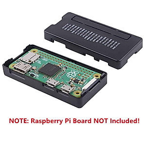 GeeekPi Pi Zero 2 W Case/Zero W Case, 7 in 1 Basic Starter Kit with 20Pin GPIO Header, OTG Cable, Switch Cable, HDMI Adapter and Screwdriver for Raspberry Pi Zero 2 W/Zero W (Black)