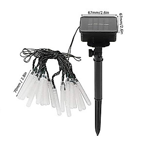 Pinsofy Outdoor Solar Lights String, Constant Light and Flashing Effect Solar String Lights Outdoor for Garden for Home Decoration for Wedding Party(Blue)