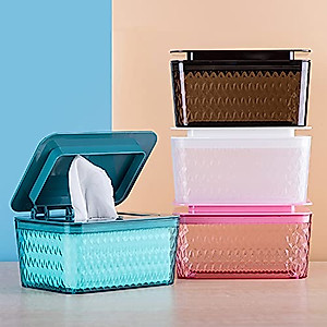 Umtiti Wipes Dispenser & Wipes Pouch/Tissue Bag, Wipes/Tissue Case with Moisture Seal Secure Lid, Non-Slip Rubber Feet & Sealing Design Keeps Wipes Fresh, Dustproof Wipes Container(PK+Panda)