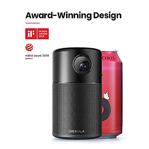 Anker Nebula Capsule, Smart Wi-Fi Mini Projector with Anker Nebula Projector Lightweight and Adjustable 3-ft Floor Stand