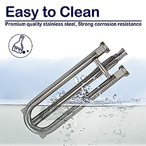 YOUFIRE Gas Grill Burner 19 1/8" x 6" Stainless Steel BBQ Replacement Parts for Brinkmann/Charmglow 810-8905-S and DCS Gas Grills, 3 Pack Burner Tube Grill Pipe Accessories