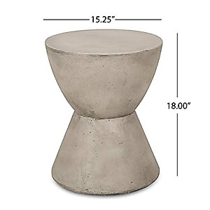 Christopher Knight Home 313408 Side Table, Light Gray