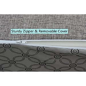 Ginsimar Custom Bench Cushion Indoor/Outdoor, Patio Cushion, Piano Bench Cushion, Bench Pad, Bay Window Cushion, Chair Pads, Sofa Cushion, Window Seat Pad (Light Gray,Custom)