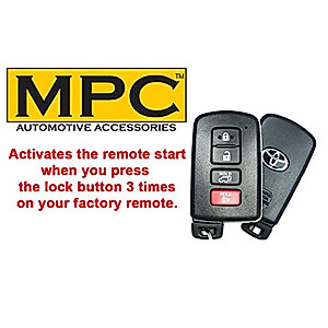 MPC Plug-n-Play Remote Start for Select 2012-2018 Toyota/Lexus with Push-to-Start. Uses Your OEM Fobs 3X Lock to Start. Includes T-Harness, USA Tech Support